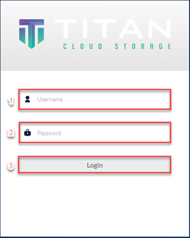 Login to Portal - Titan Cloud Storage